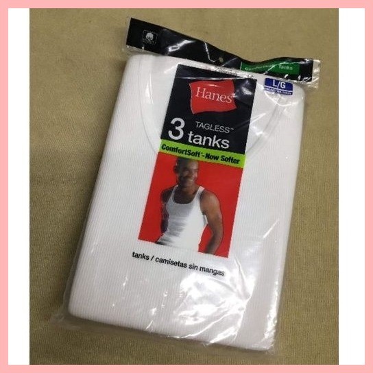 Hanes Tanks/Sando For Men White | Shopee Philippines