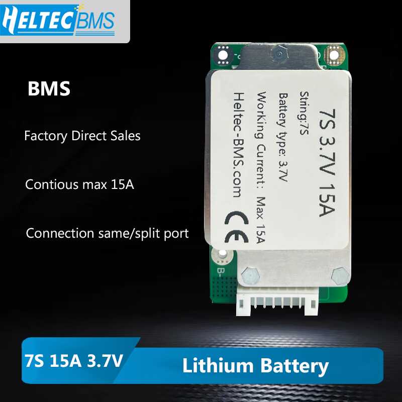 Heltec 24V BMS 7S 15A 18650 Lipo Li-ion Lithium Battery Pack BMS PCB PCM Circuit Board for Ebike ...