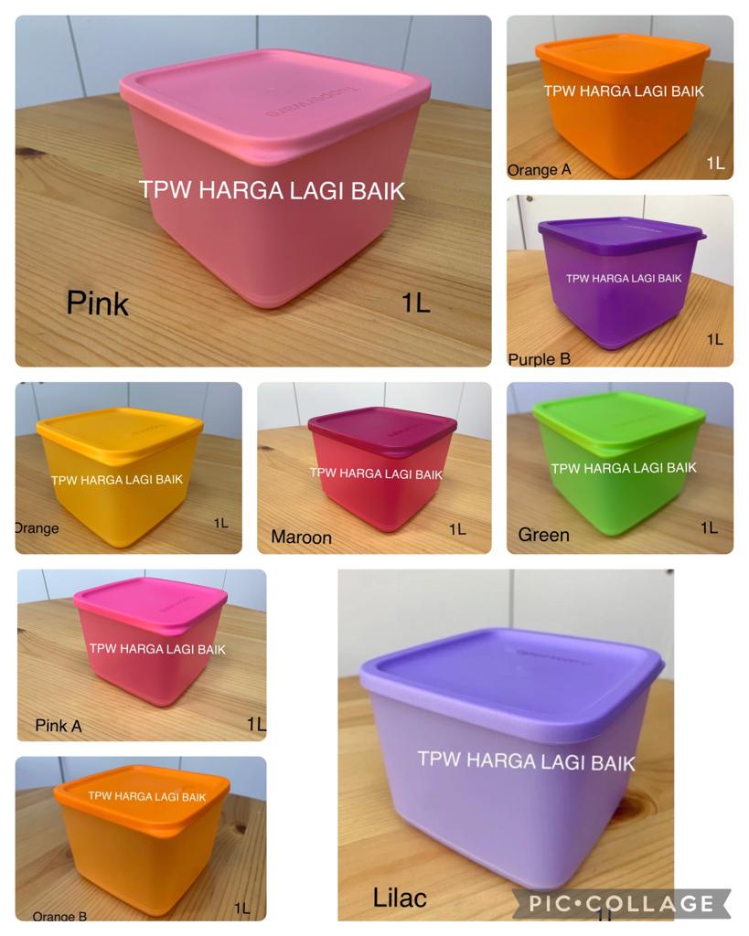 Tupperware Medium Summer Fresh 1L(1pc) / Air Tight / Bekas Kedap Udara ...