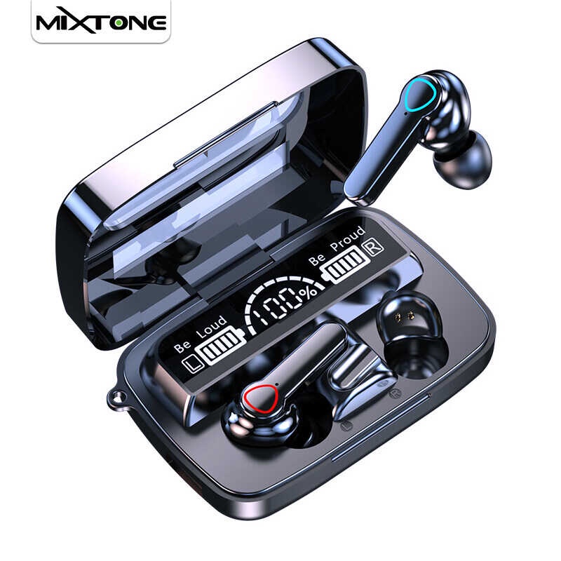 MIXTONE M9 TWS Bluetooth 5.1 Earphone Wireless Earbuds Hifi Bass Stereo ...