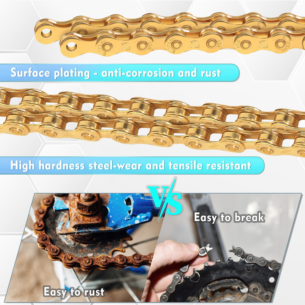 BUCKLOS Bike 8 Speed Chain for MTB Chain 8/9/10/11/12 Light Weight ...