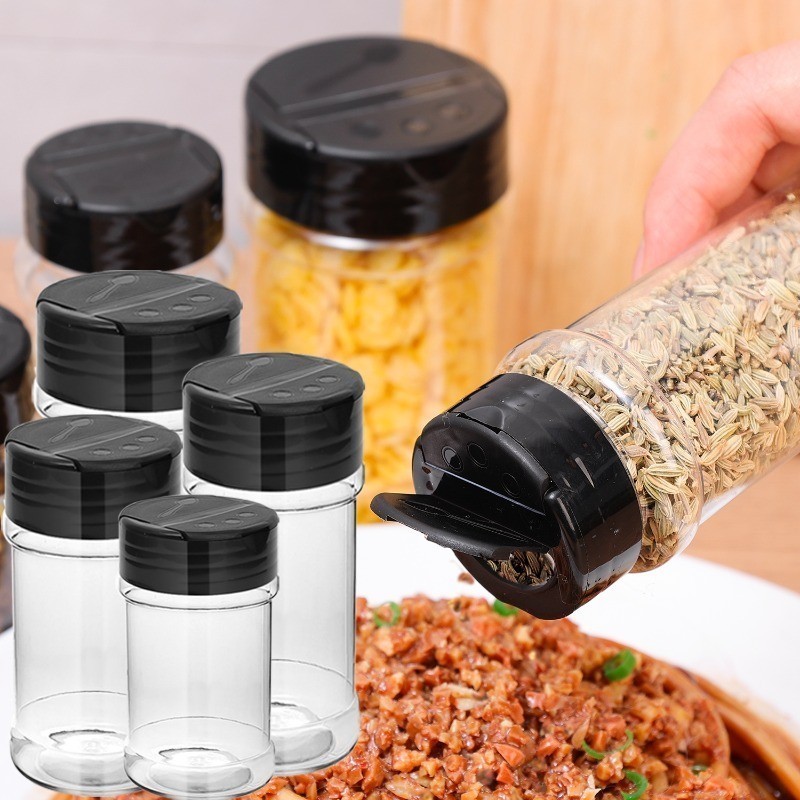 Clear Plastic Seasoning Bottle - Spice Powders Jar Pepper Shakers - BBQ ...