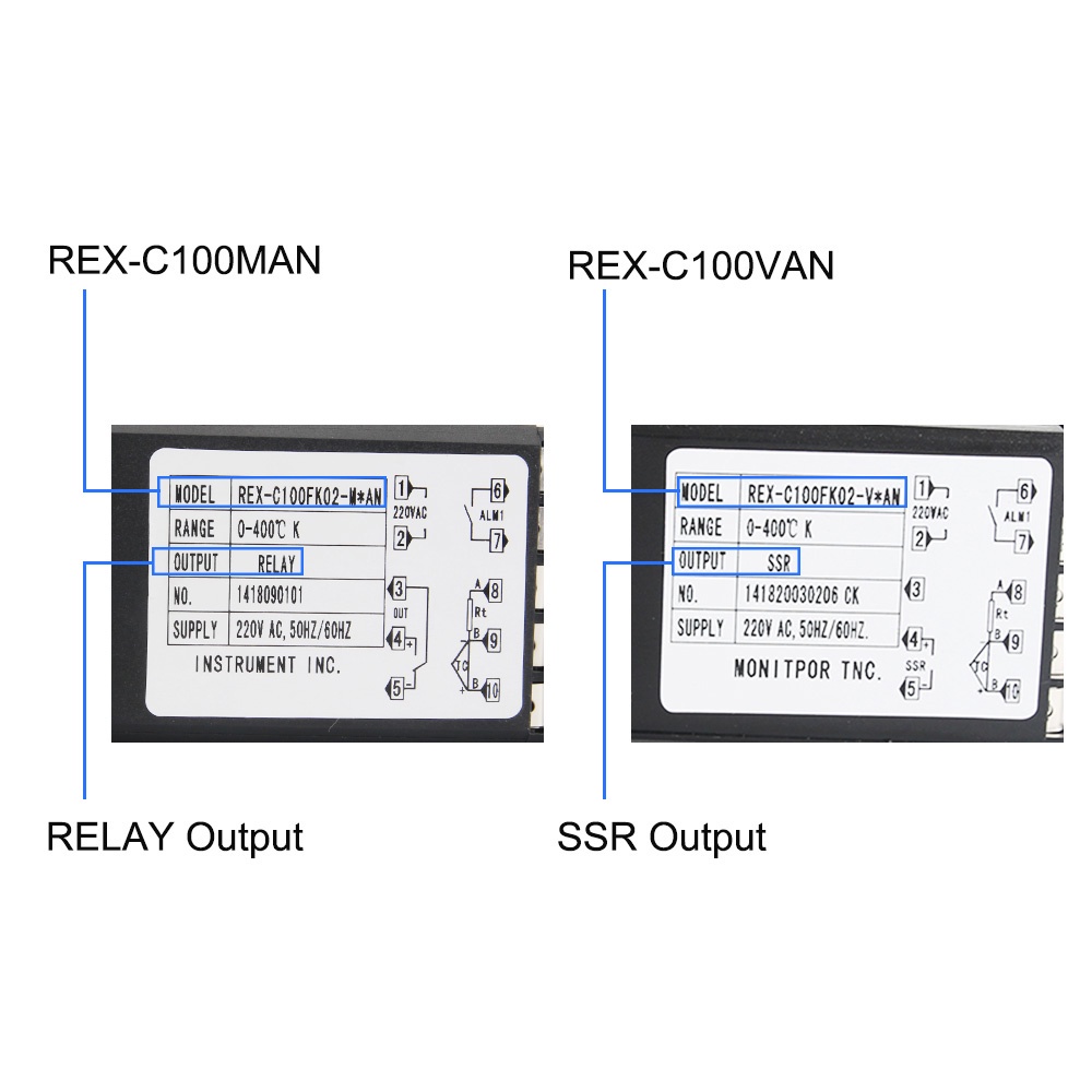 REX C100 C400 C700 C900 PID Digital intelligent Industrial temperature controller 110V 240V ...