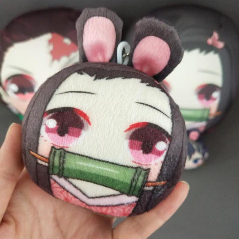 10cm Anime Demon Slayer Plush Pendant Toys Kimetsu No Yaiba Manga Slime ...