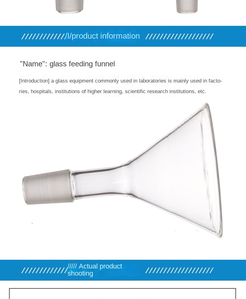 Glass Dosing Funnel 90/100/120MM Triangular Dosing Funnel Experimental ...