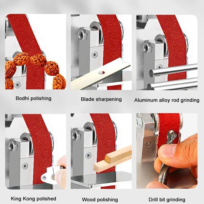 Electric Belt Sander Metal Polishing-Grinding Adjustable DIY Power ...