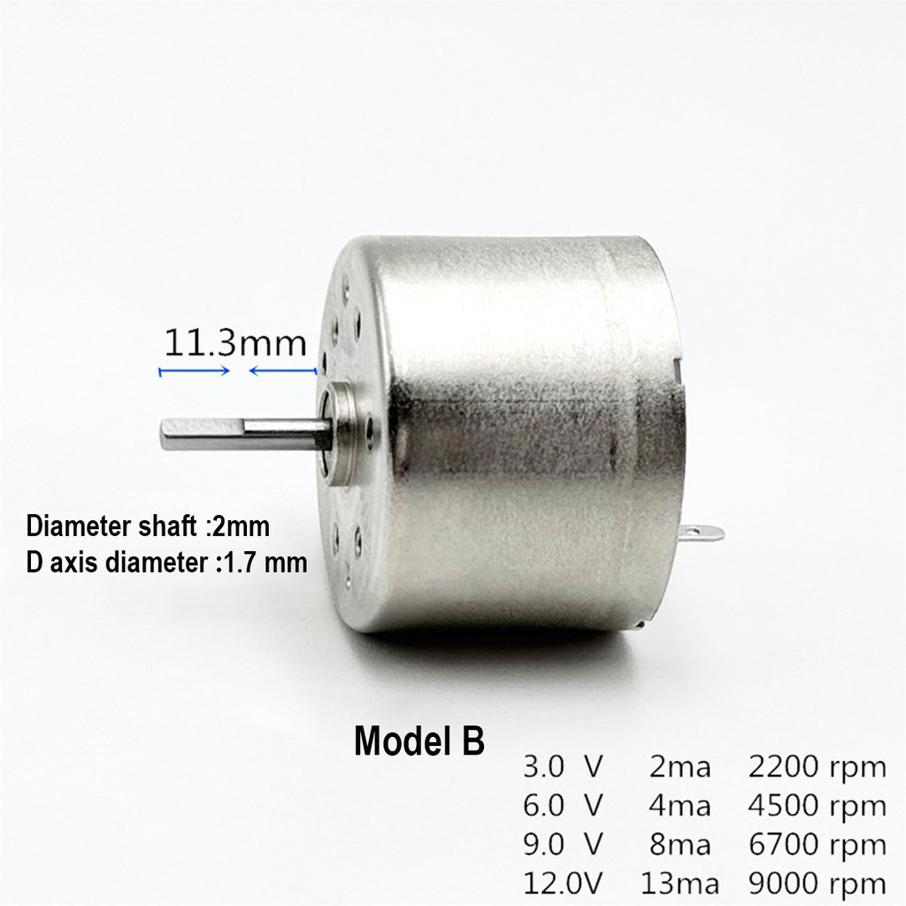 Micro Small 310 Motor DC 12V 9000RPM Micro Mini 24mm Round Spindle ...