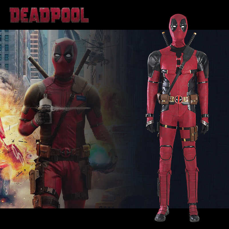 movie Marvel Deadpool 3cos suit, Deadpool uniform, weapon, back ...
