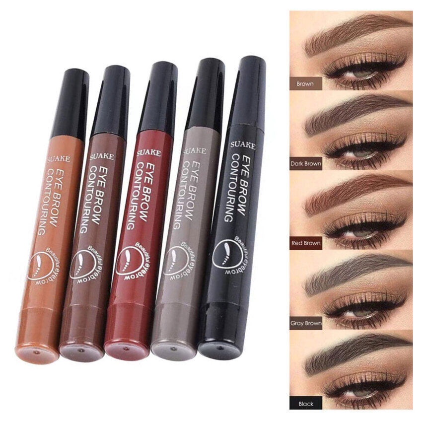 Waterproof Liquid Eyebrow Pencil 5-Color, Long-Lasting, Natural ...