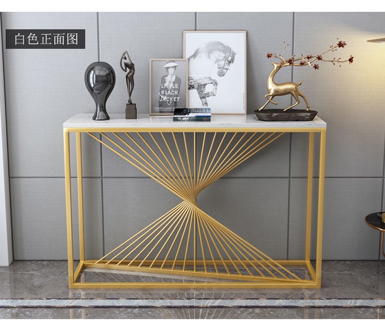 Marble Console Tables Wall Strip Light Luxury and Simplicity Console ...