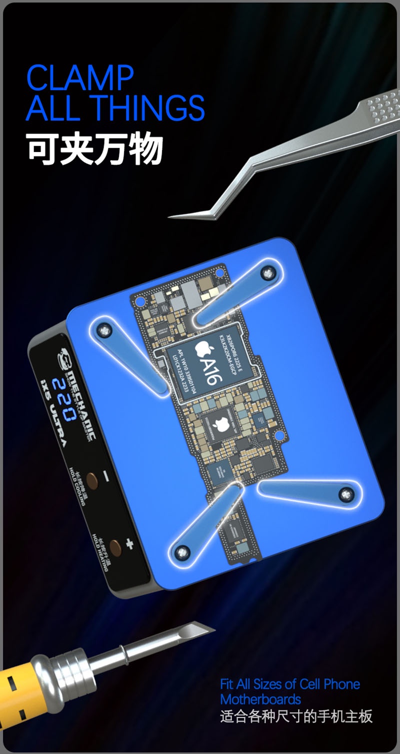 MECHANIC IX5 Ultra Universal Preheating Platform for Mobile Phone Motherboard Layered Bonding ...