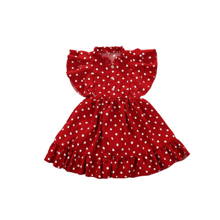 Mga bagong bersyon Korea ang pulang ng tag-init puting polka dot walang ...