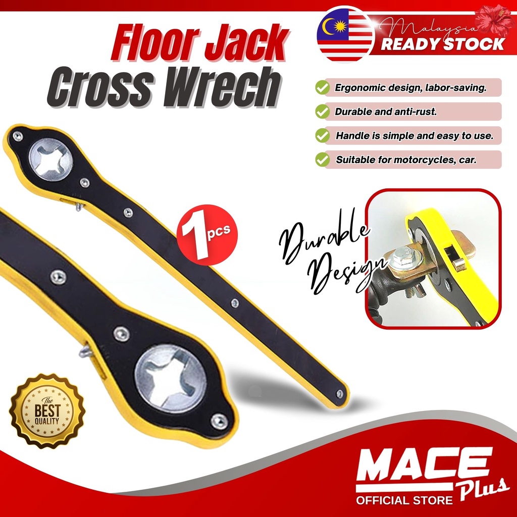 360 Degree Floor Jack Cross Wrench Adapter Auto Labor-saving Jack Ratchet Spanner Car Scissor ...