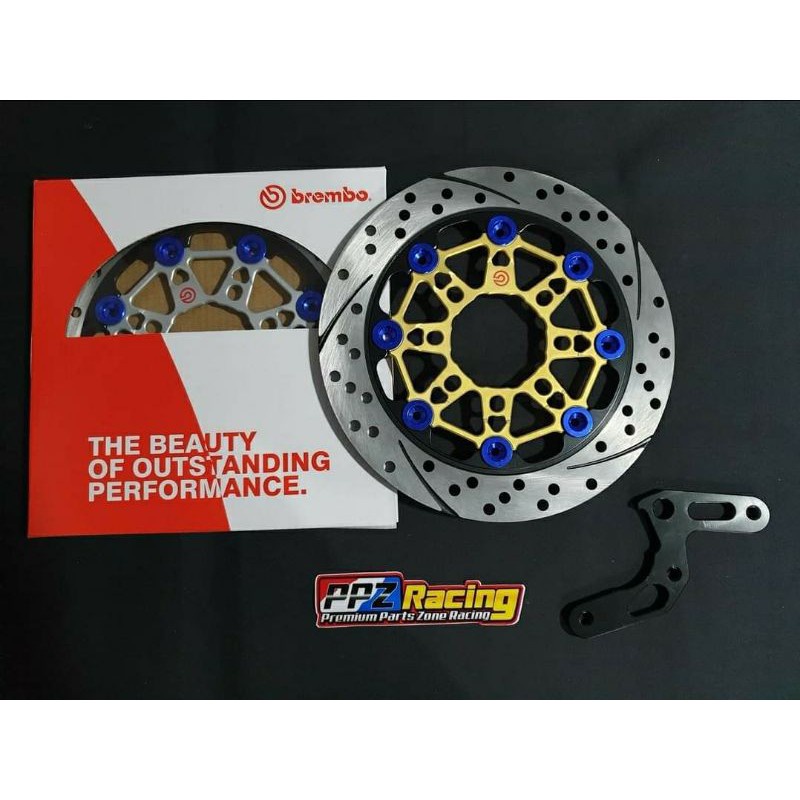 220MM ALLOY FRONT DISC PLATE W/ CNC MACHINED BRACKET - MIO, R150 ...