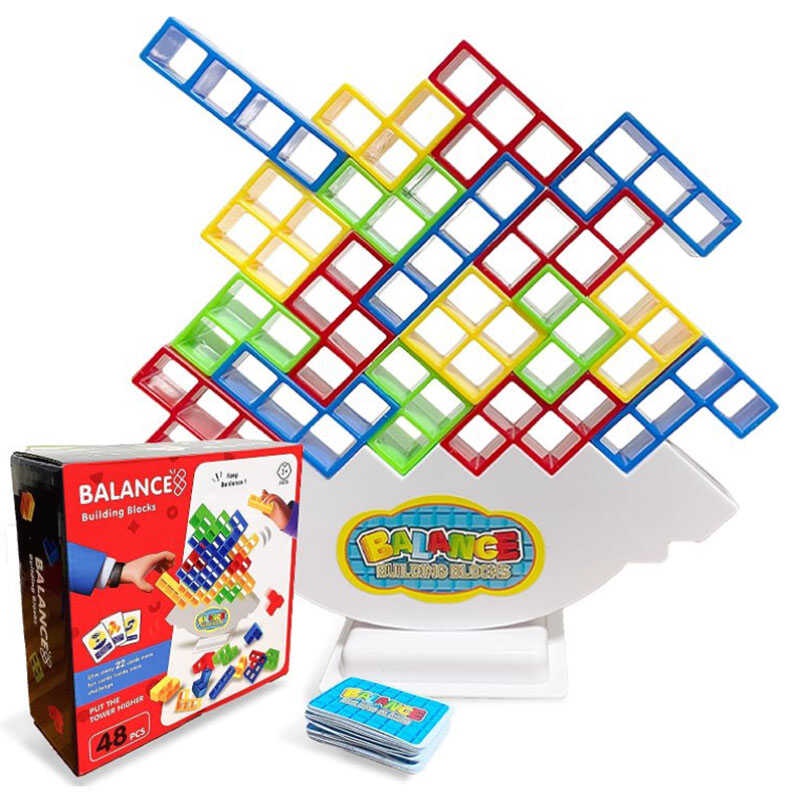 Children Puzzle Toys Tetris Stacking Blocks Balance Game Building ...