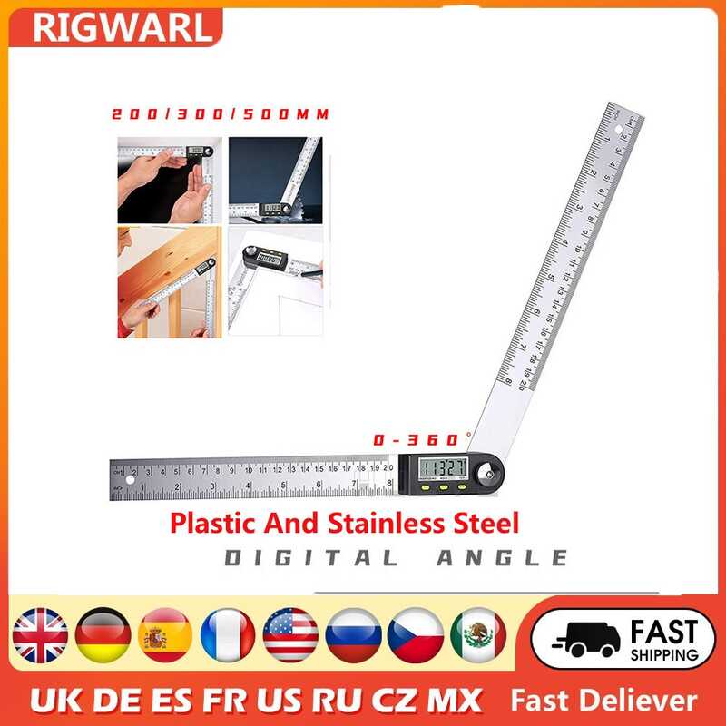200/300mm Electronic Protractor Plastic At Stainless Steel Digital ...