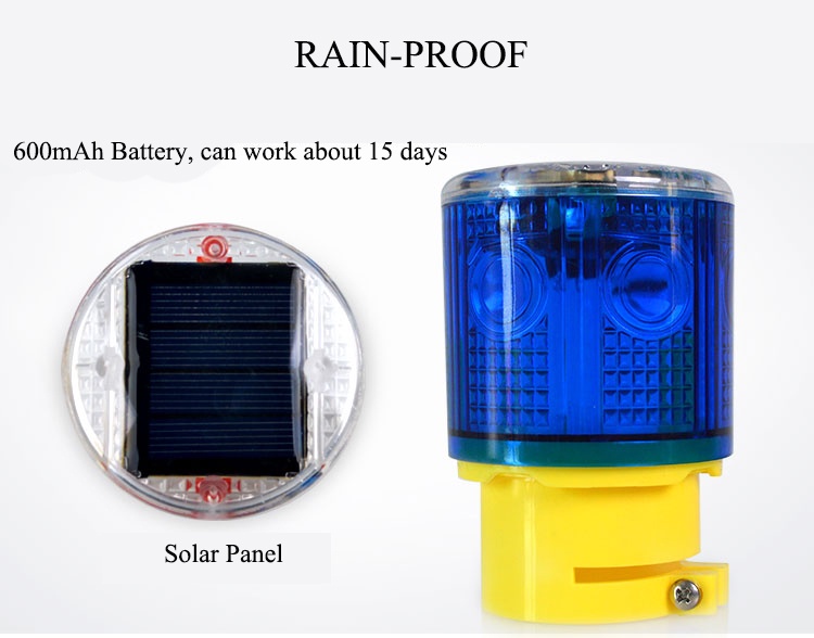 Rain-proof Solar Powered Warning Safety Signal Emergency Traffic Alarm ...