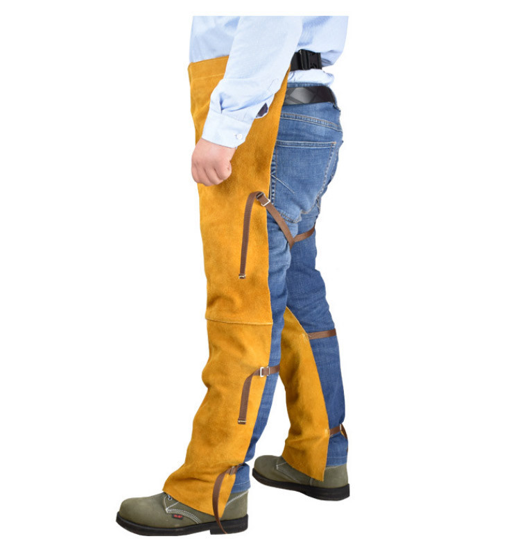 Welding Leather Split Leg Apron Heavy Duty Spark Flame Heat Resistant ...