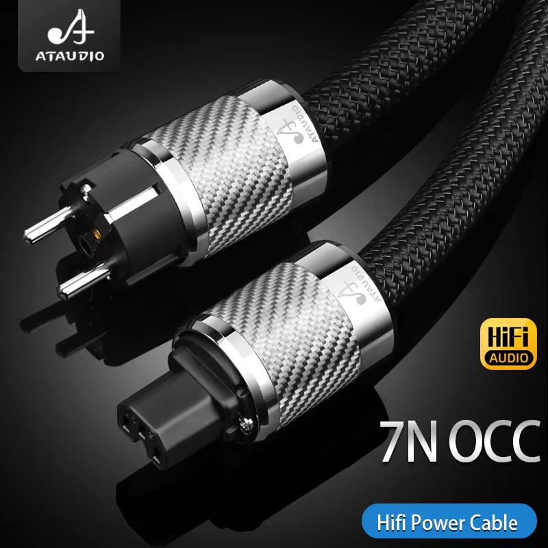 HIFI AC Power Cord Hi End 6N OCC CD Amplifier US Power Cables With EU ...