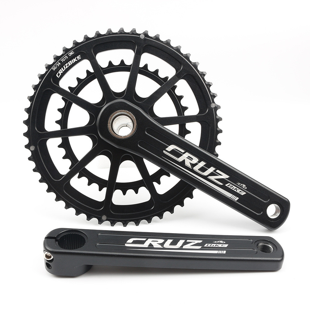 CRUZEBIKE Road Bike Tooth Plate Hollow Integrated Crankset Double ...