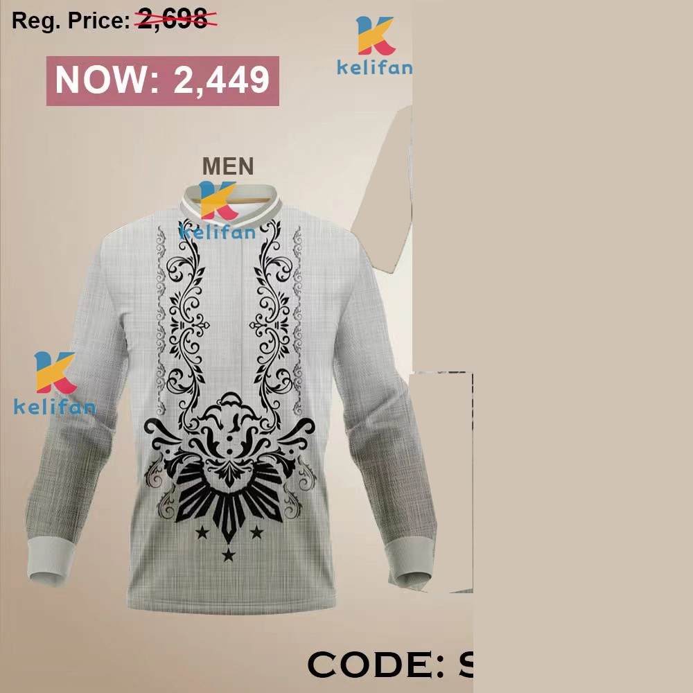 Philippine Ethnic Tribe Modern Men's Barong Jacket Formal UNIFORM Full ...
