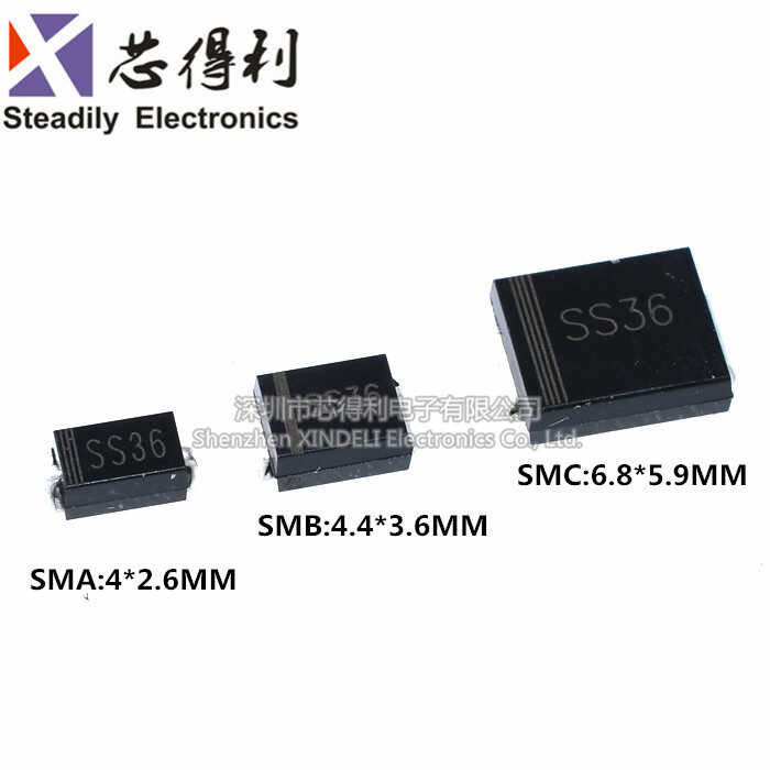 SS36 SMD Schottky diode SB360 SR360 SMA SMB SMC DO-214AC | Shopee ...