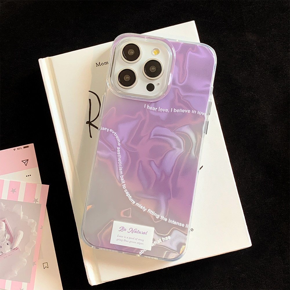 Gradient Purple Water Ripple Phone Case for IPhone 16 11 15 14 13 12 ...