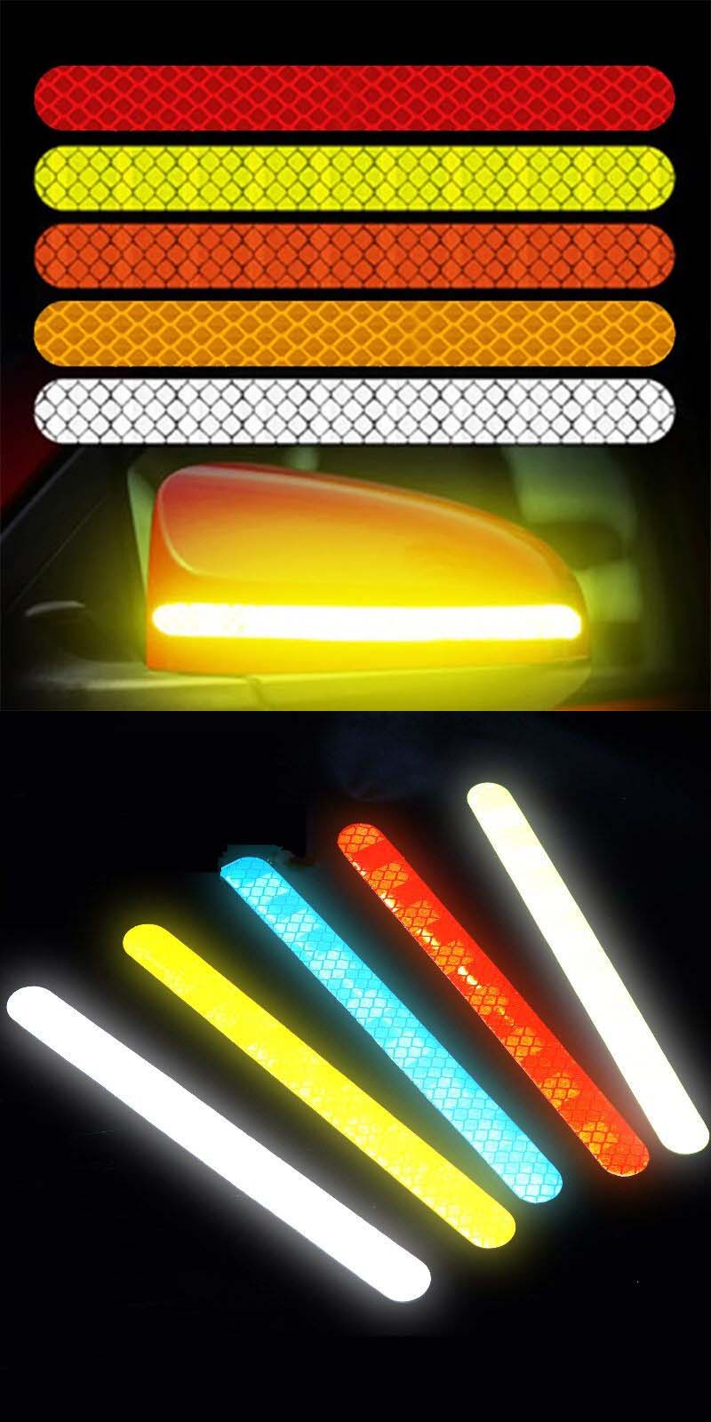 Car Bumper Protective Reflector Decals / 10Pcs Super Light Car ...