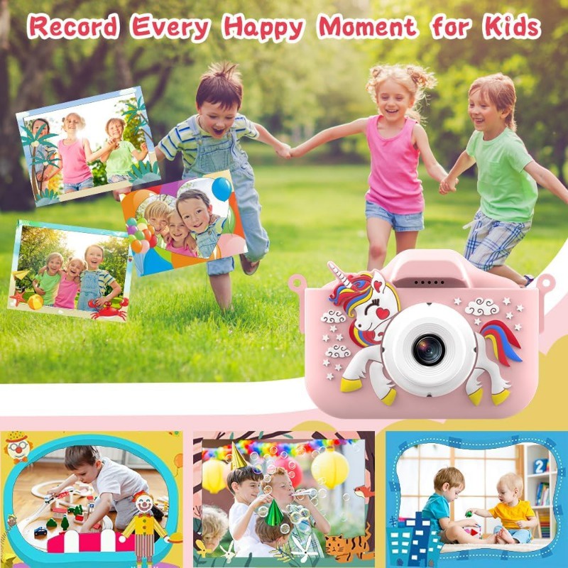 Kids Camera, 1080P Kids Digital Camera with 32GB TF Card,Unicorn Camera ...