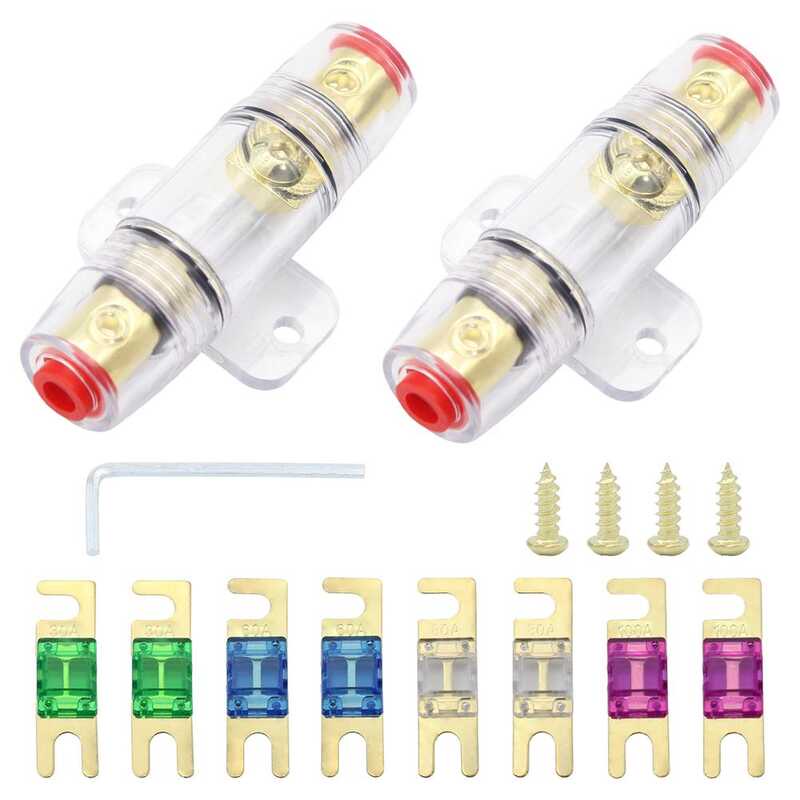 1 Pare Car Holder gamit ang ANL Breaker Circuit Fuse para sa Audio ...