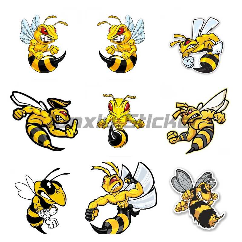 Bee Cartoon Sticker Galit Malakas Na Bee Car Decal Bee Tanggilan Ang ...