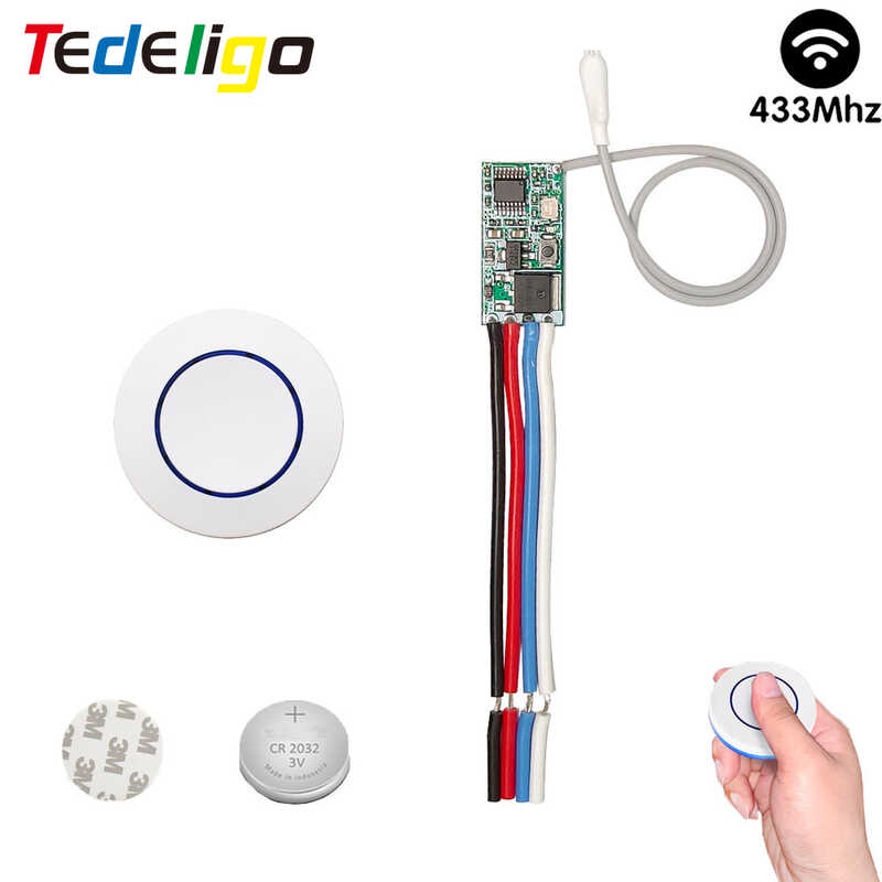 Rf 433mhz DC 3.6V 6V 12V 24V 1CH Relay Wireless Remote Control Light Switch Mini Module With ...