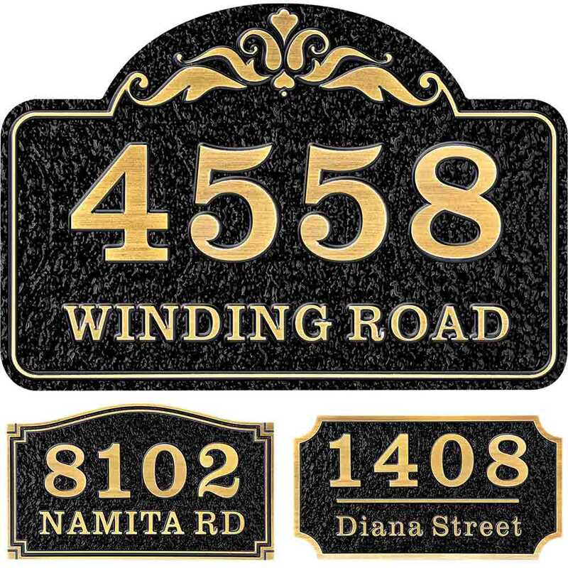 Personalized Modern House Address Plaque Custom House Number Sign ...