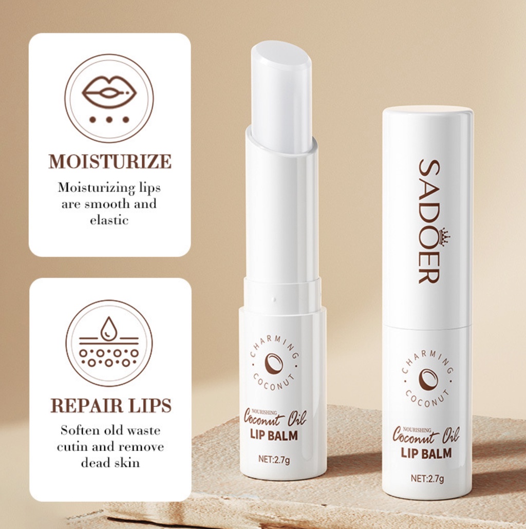 SADOER Nourishing Coconut Oil Lip Balm 2.7g | Shopee Philippines