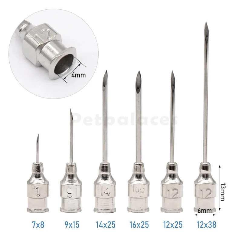 Veterinary Injection Stainless Steel 20ml Reusable Metal Syringe for ...