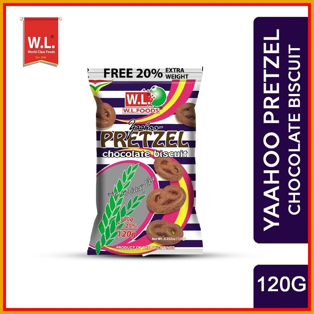 WL FOODS Yaahoo Pretzel Biscuits 120g x 5's | Shopee Philippines