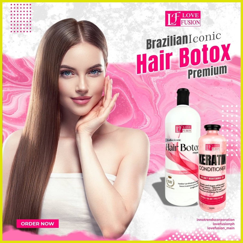 Buy 1 Get 1 Free - Brazilian Botox by LoveFusion (1000 ML) + Keratin Conditioner (500 ML ...