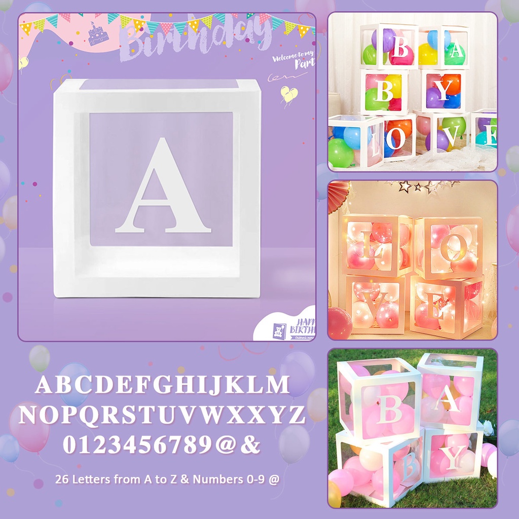 12inch White Transparent Balloon Box Wedding Birthday Party Decor Baby ...