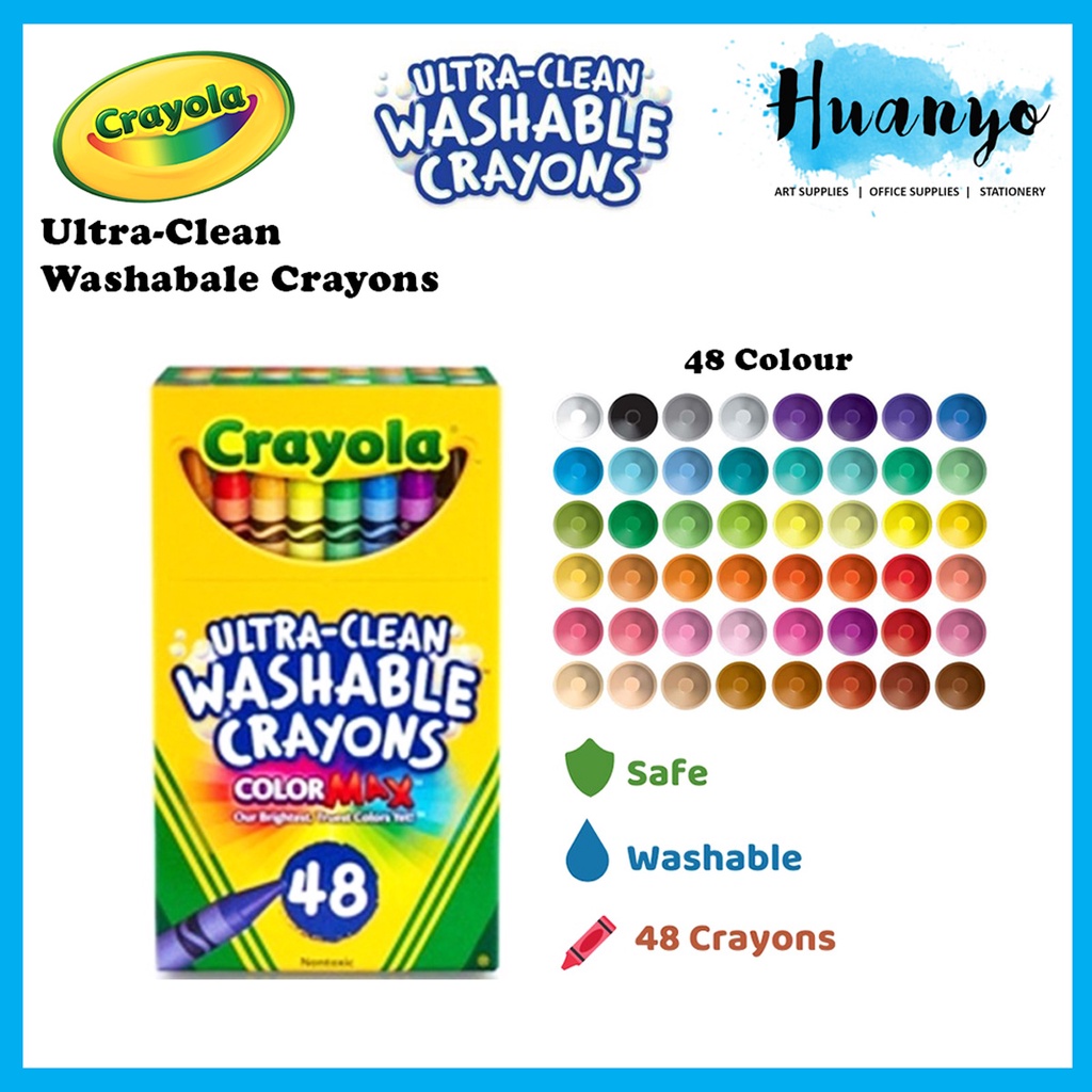 Crayola NonToxic Ultra-Clean Washable Crayons Color Max Regular Size ...