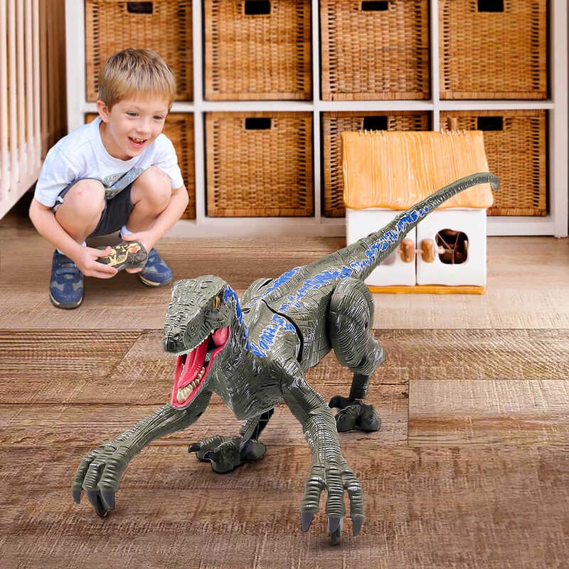 Remote Control Dinosaur Toys Children RC Electric Walking Jurassic Dinosaur Simulation ...