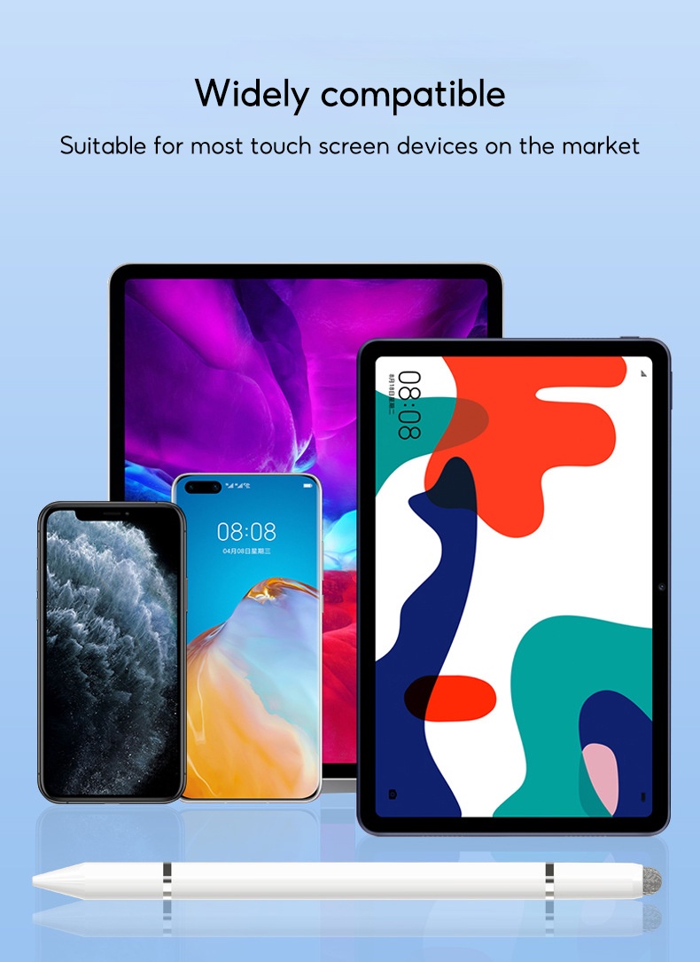 TBTIC 3 in 1 Capacitive Stylus Pen For iPad Matepad Phone Android Touch Screen Pencil | Shopee ...