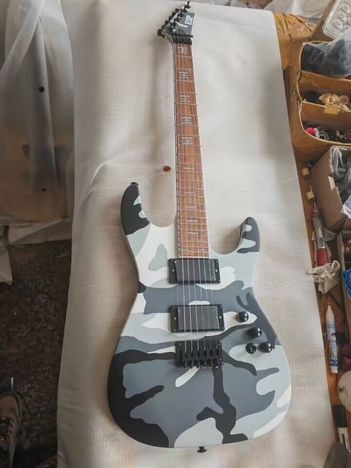 Custom ESP E-II M-II Neck-Thru Urban Camo Electric Guitar 24 Frets ...
