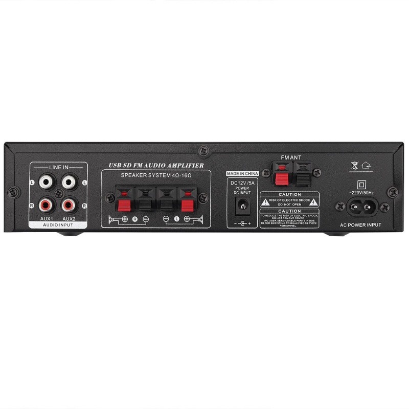 12V 220V 2000W 2-channel D-level HIFI Bluetooth 5.0 power amplifier car/MP3 player with luminous ...