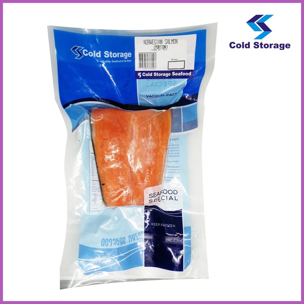 Cold Storage Seafood Frozen Norwegian Salmon Portion Cut 500g | Shopee ...