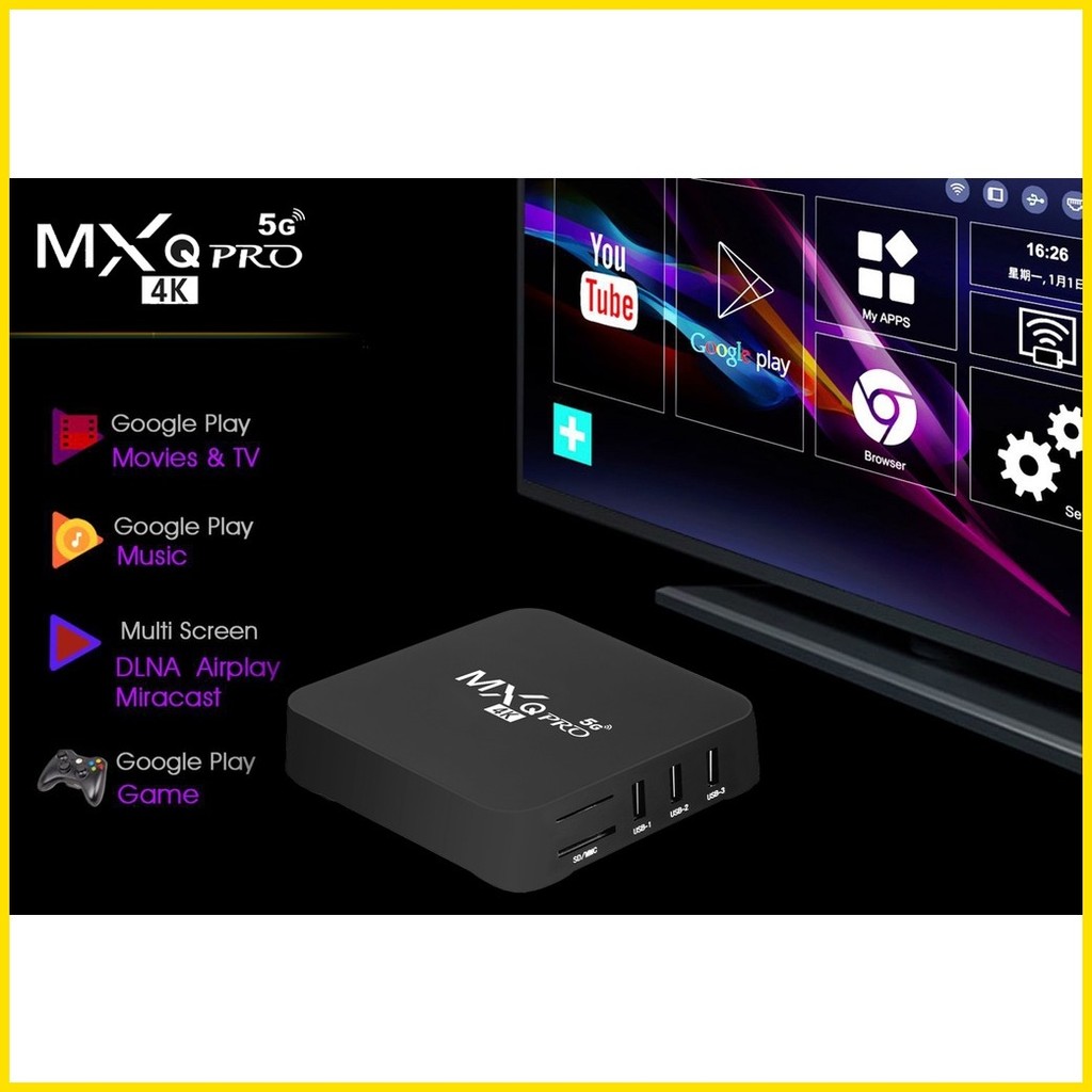 mxq pro tv box 4k 5g 4gb 64gb android smart digibox tv box for tv ...