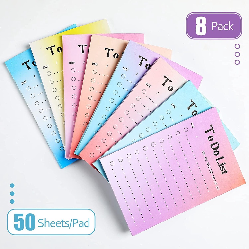 50Sheets Gradient/Fluorescent Color Note Book Plan Notebook List List ...