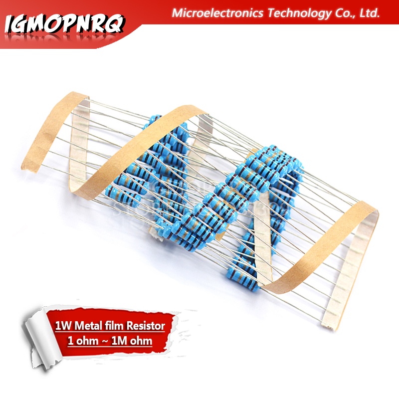20pcs 1W Metal film resistor 1% 1K~ 100K 1K 2K 10K 15K 20K 100K new ...