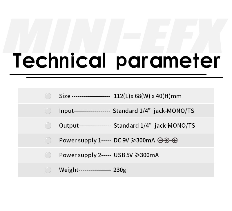 M-vave MINI-EFX Multic-effects Pedal 4 Overdrive Effects 4 Distortion ...