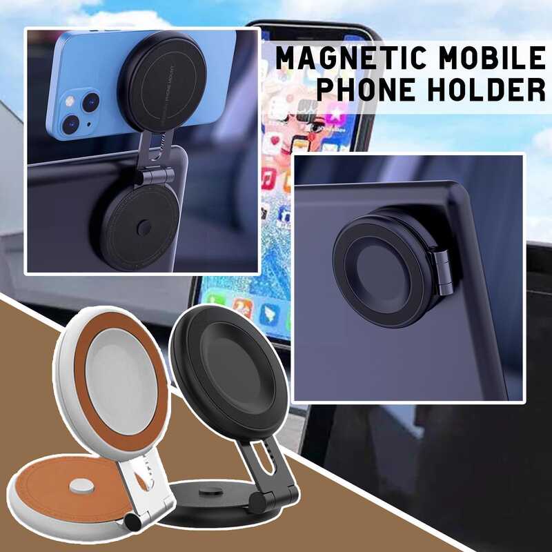 Cell Magnetic Mobile Car Holder Phone Stand Smartphone Pillar para sa ...