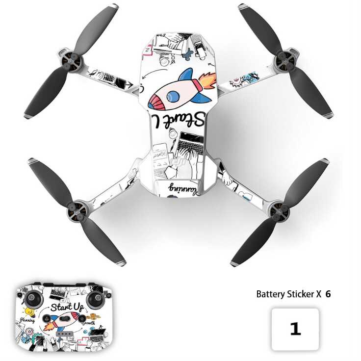 personality Skin Decorative Stickers para sa DJI Mavic Mini 2 Drone ...